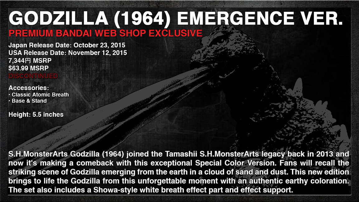 Godzilla 1964 Emergence Version